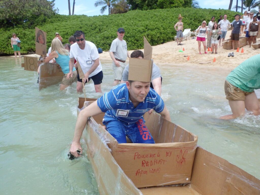 Cardboard Boat Building Challenge | Outback Team Building & Training