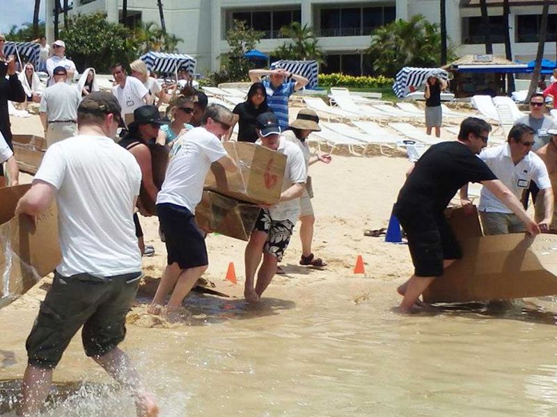 Cardboard Boat Building Challenge | Outback Team Building & Training