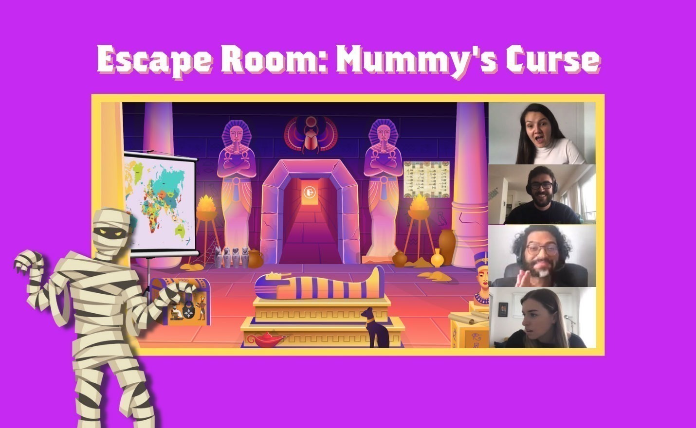 Self Hosted Escape Room: Mummy's Curse | Team Building Activity