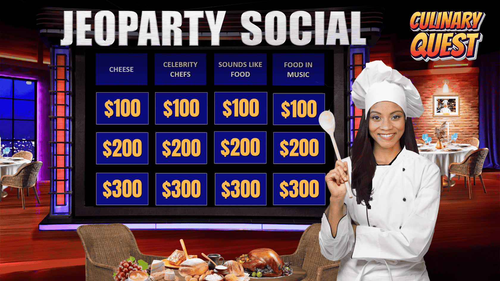 Jeoparty Social: Culinary Quest - Virtual Team Building